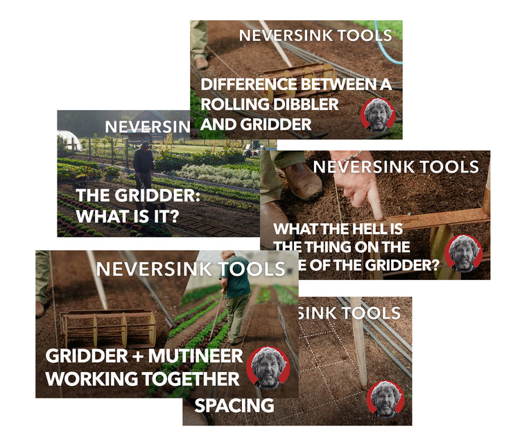 Gridder Kit | Rolling Dibbler | Bed Marker | Transplant Layout | Roller ...